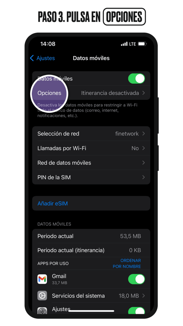 Verifica que VoLTE está activado: